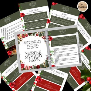 Murder Mystery Game Printable 25-30 Players : Christmas Theme Game With ...