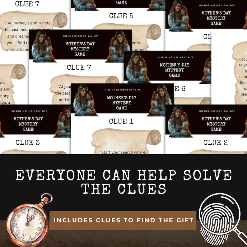 Mother's Day Mystery Game Printable, Mother's Day Family Fun ...