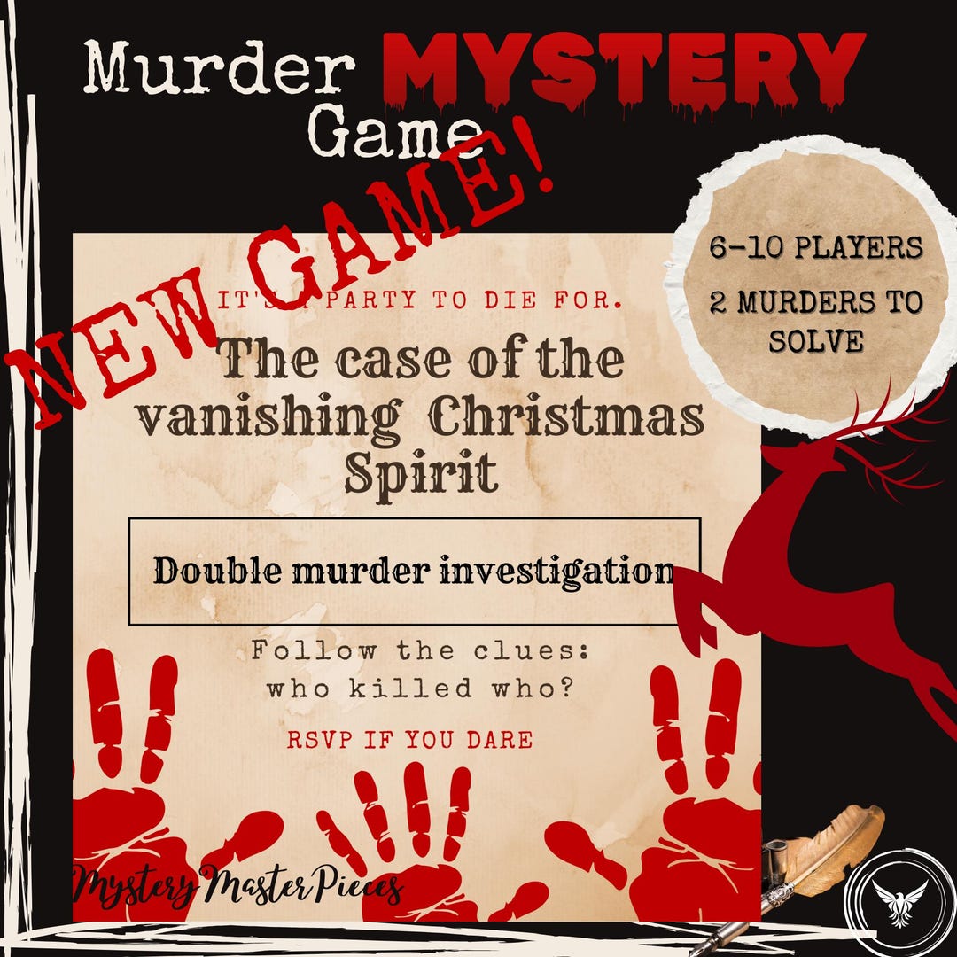 Santa's Workshop Murder Mystery Game, Christmas Spirit Murder Mystery ...