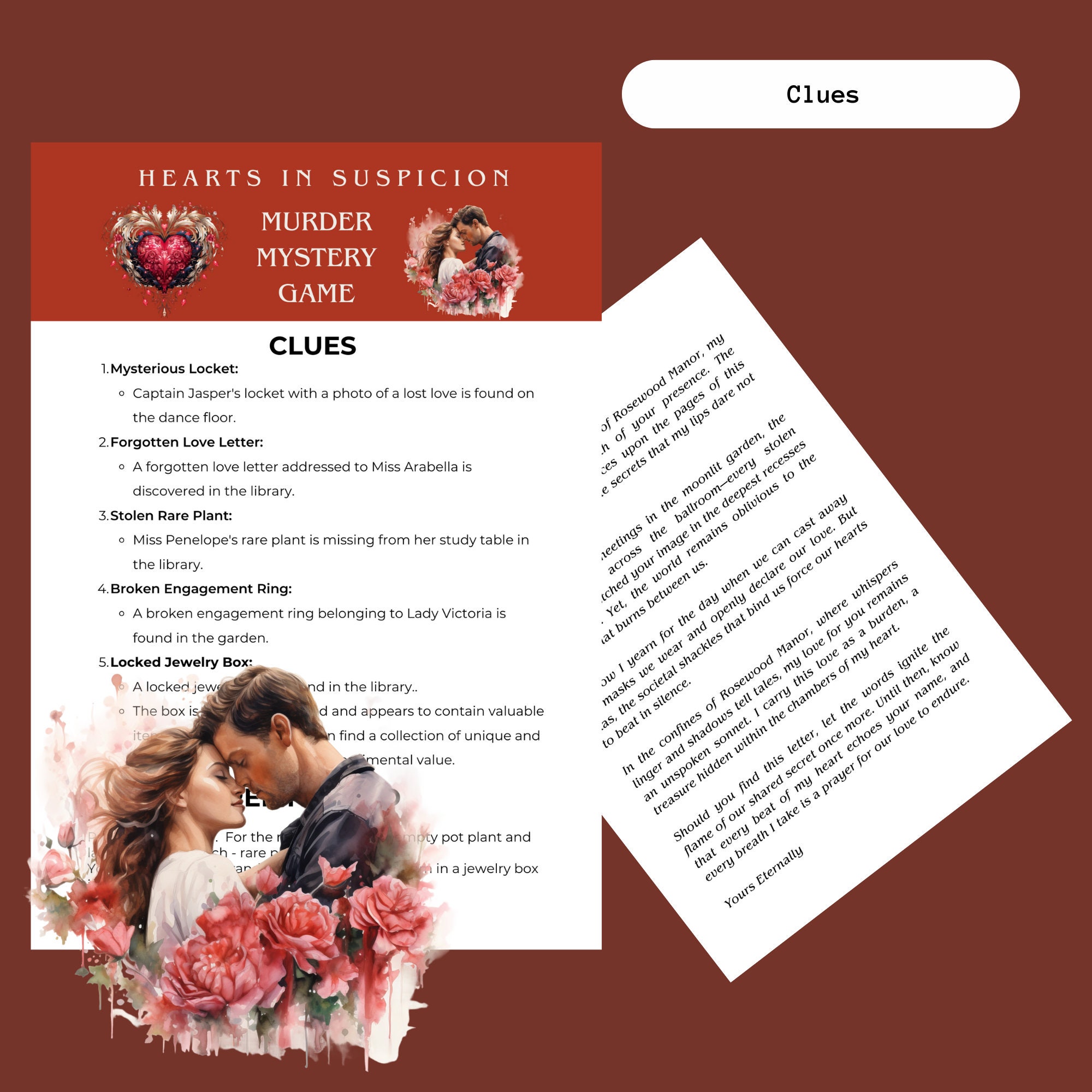 Murder Mystery Game Printable Valentine's Party Game: Murder Mystery ...