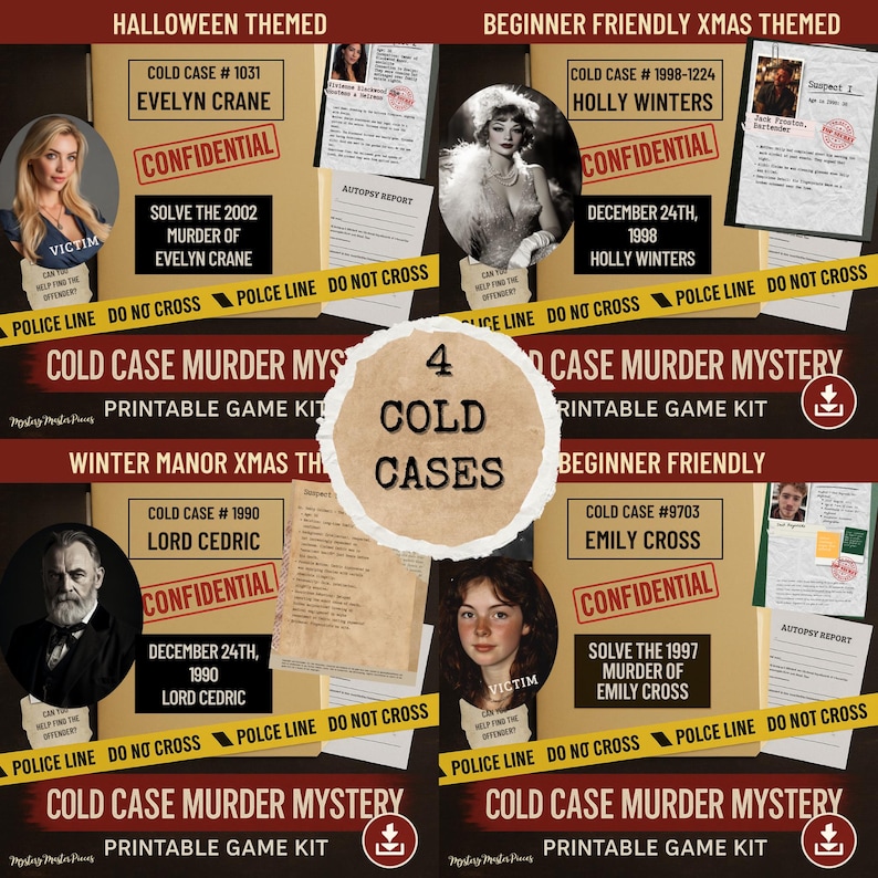 The Silent Scream | Cold Case Murder Mystery Game | Printable True ...