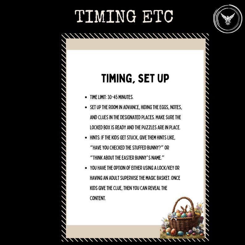 Easter Escape Room Puzzle: Missing Eggs & Basket Game (PDF Download) - Etsy