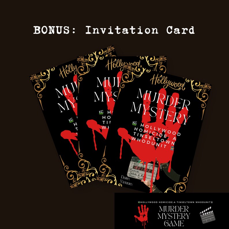 Hollywood Gala Scandal | Murder Mystery Party Game for Adults - Etsy