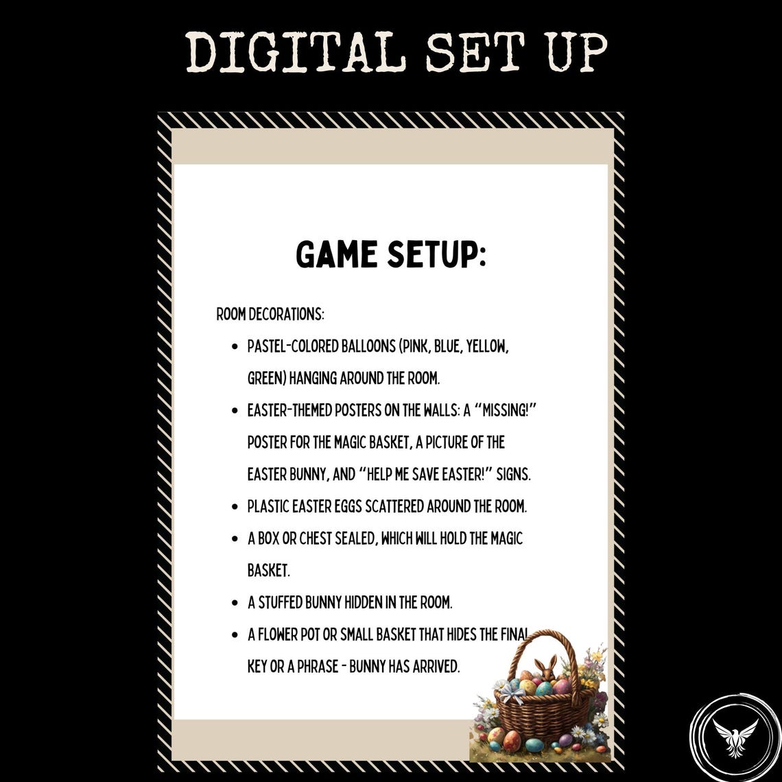Easter Escape Room Puzzle: Missing Eggs & Basket Game (PDF Download) - Etsy