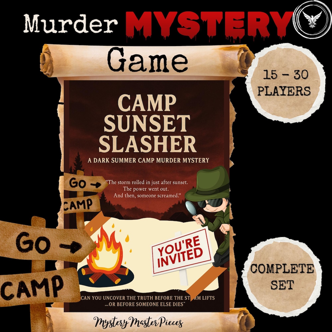 Summer Camp Murder Mystery Game, Printable Camp Themed Game, Murder ...