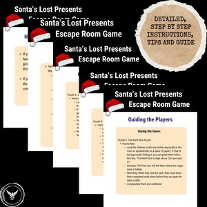 Christmas Escape Room for Kids- Kids Escape Room Game - Printable ...