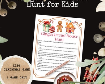 Gingerbread House Hunt Game for Kids: Christmas Scavenger Hunt Mystery ...