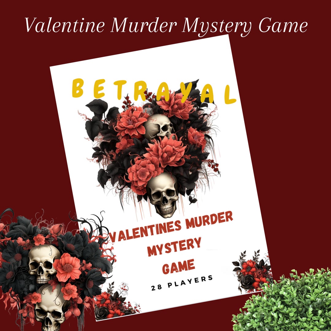 Murder Mystery Game Printable, Valentine's Day Party Game, Murder ...