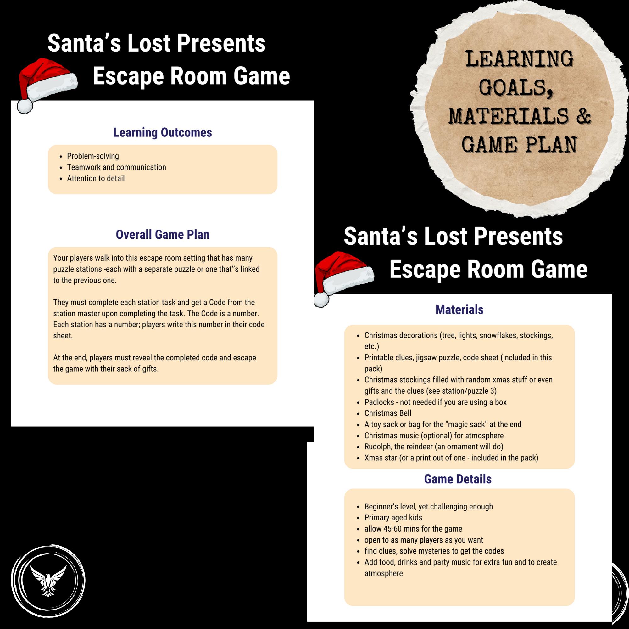 Christmas Escape Room for Kids- Kids Escape Room Game - Printable ...