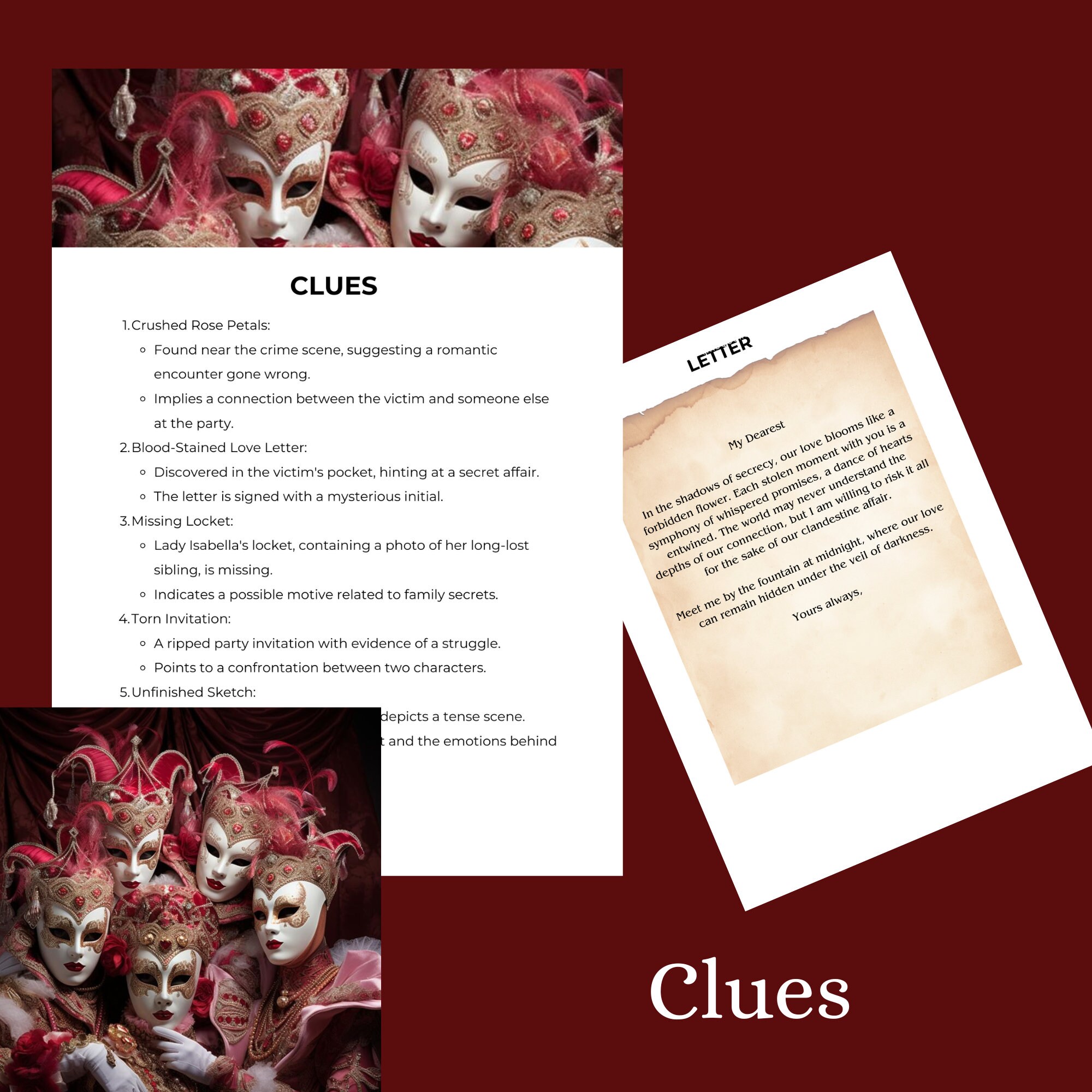 Murder Mystery Game Printable Valentine's Day Party Game: Murder ...