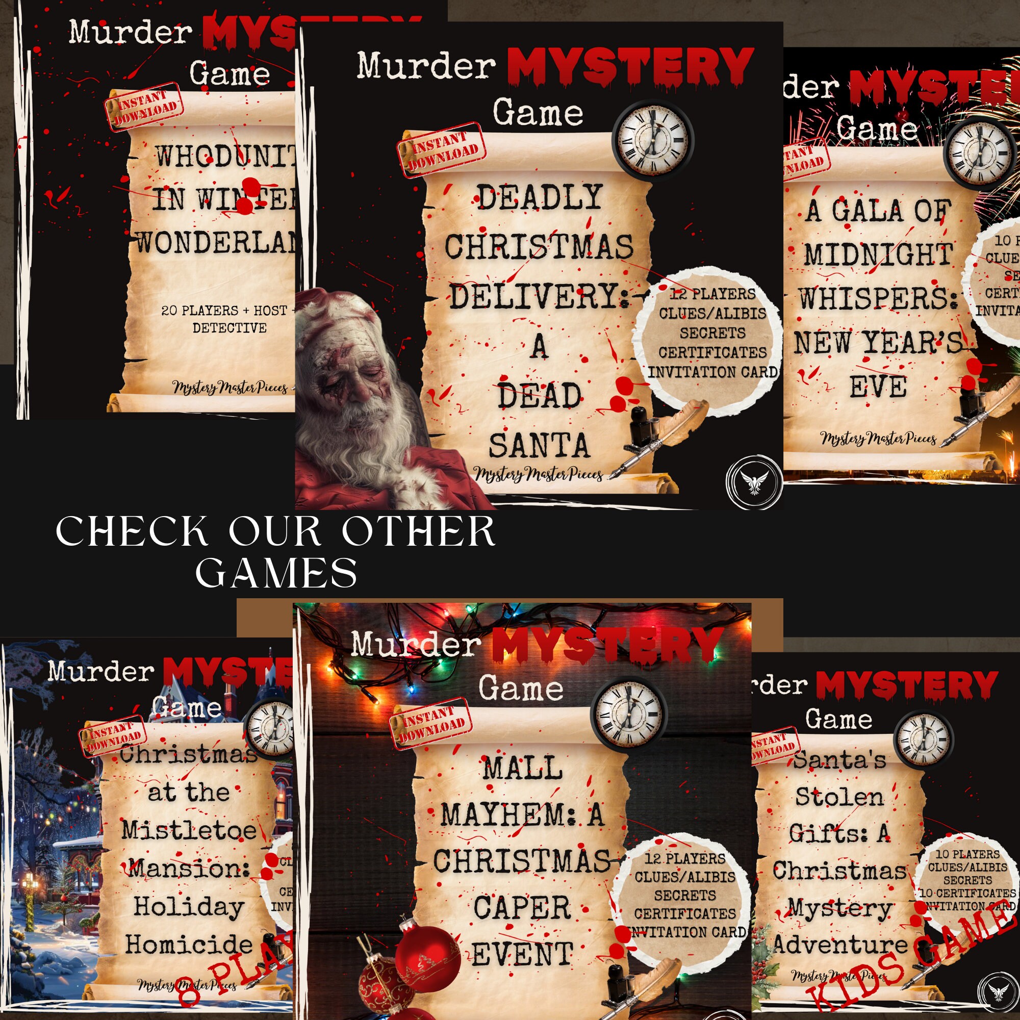 Murder Mystery Game Printable, Valentine's Party Game: Murder Mystery ...