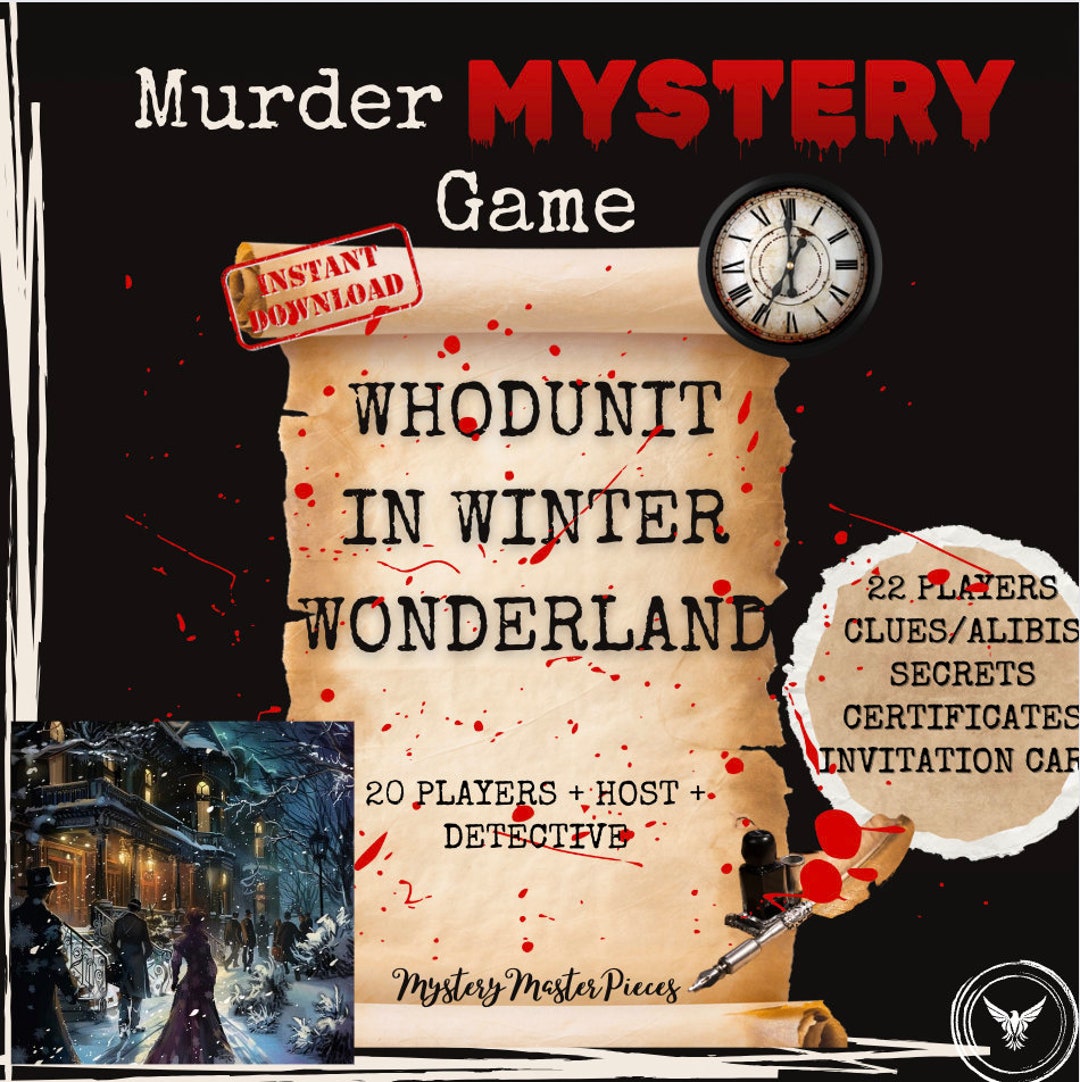 Murder Mystery Game Printable Christmas Winter Wonderland: Who Killed ...