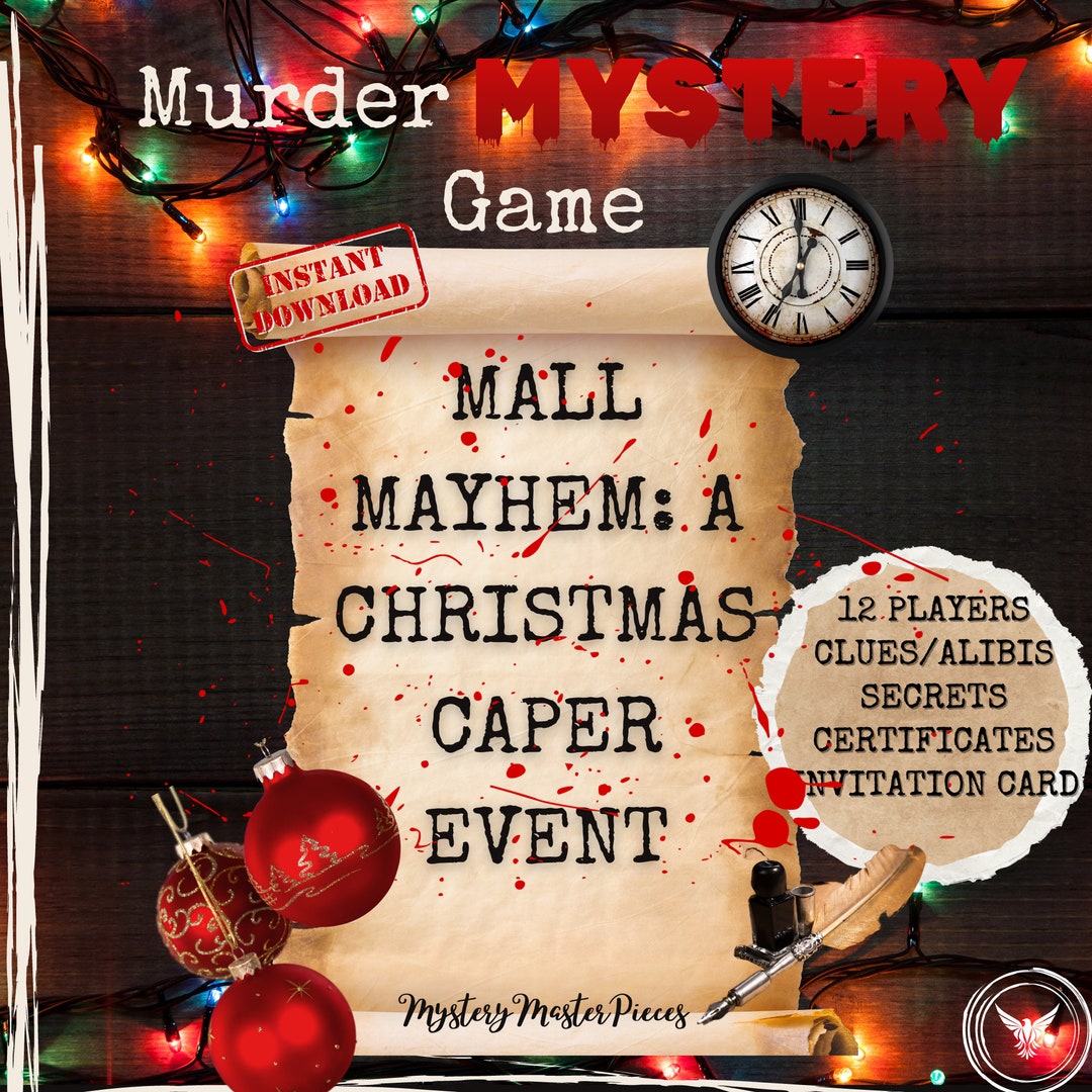 Murder Mystery Game: Christmas Theme Murder Game With Invites, Clues ...
