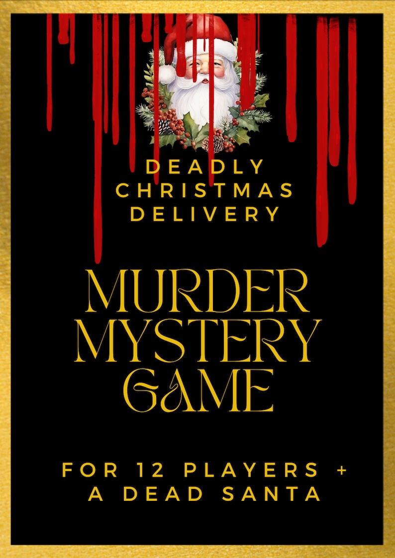 Murder Mystery Game Printable Murder Mystery Game for 12 Players: Santa ...