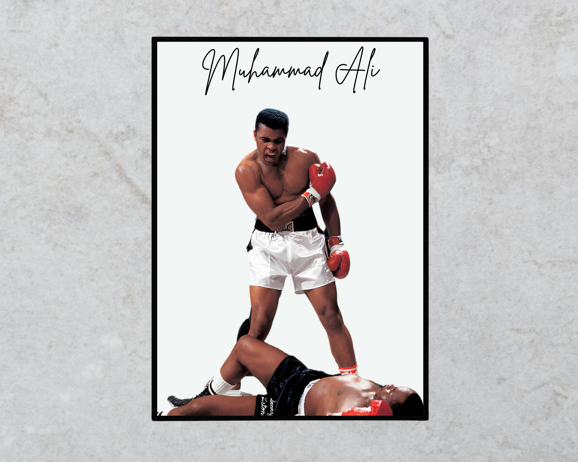 Muhammad Ali Iconic Knockdown Photo Boxing Champion Print - Etsy