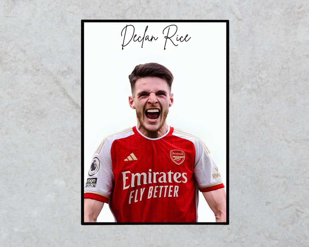 Declan Rice Print Instant Download Wall Art Poster Football Soccer ...