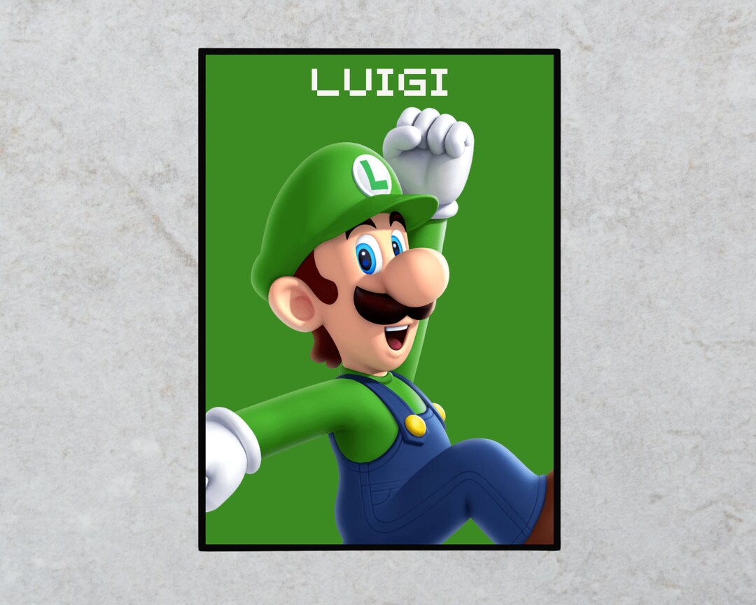 Luigi Super Mario Characters Nintendo Universe Print Instant Download ...