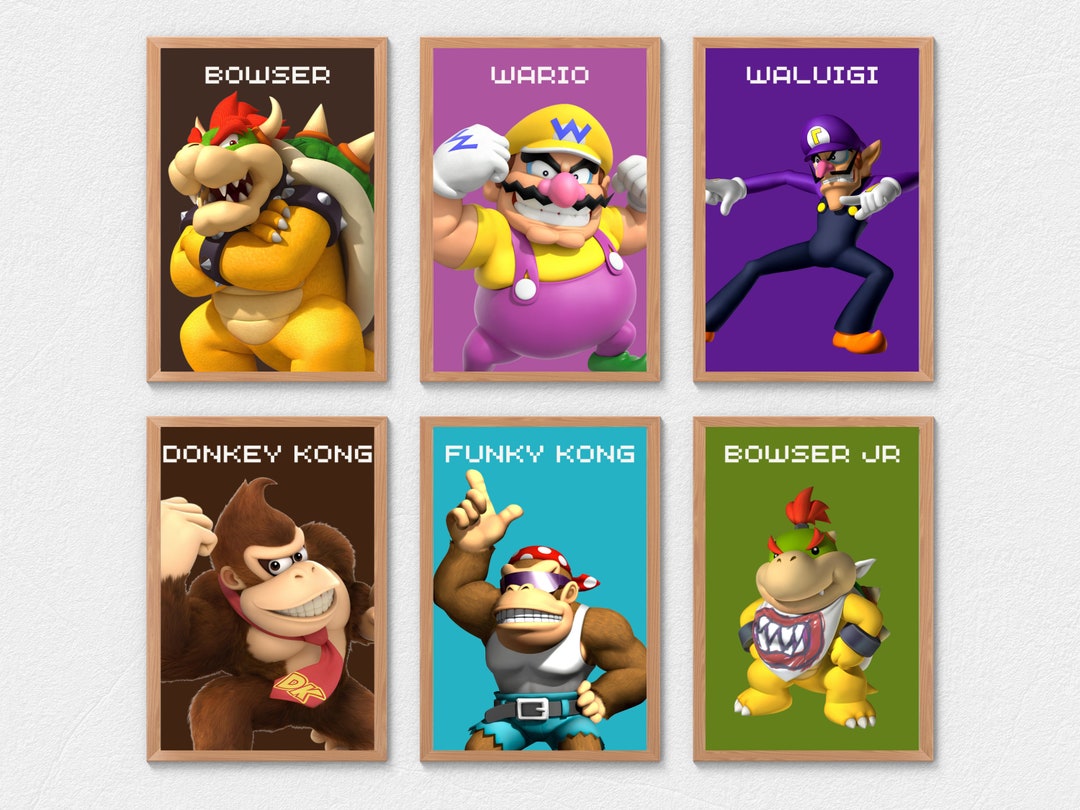 Set of 6 Super Mario Characters Nintendo Universe Print - Etsy