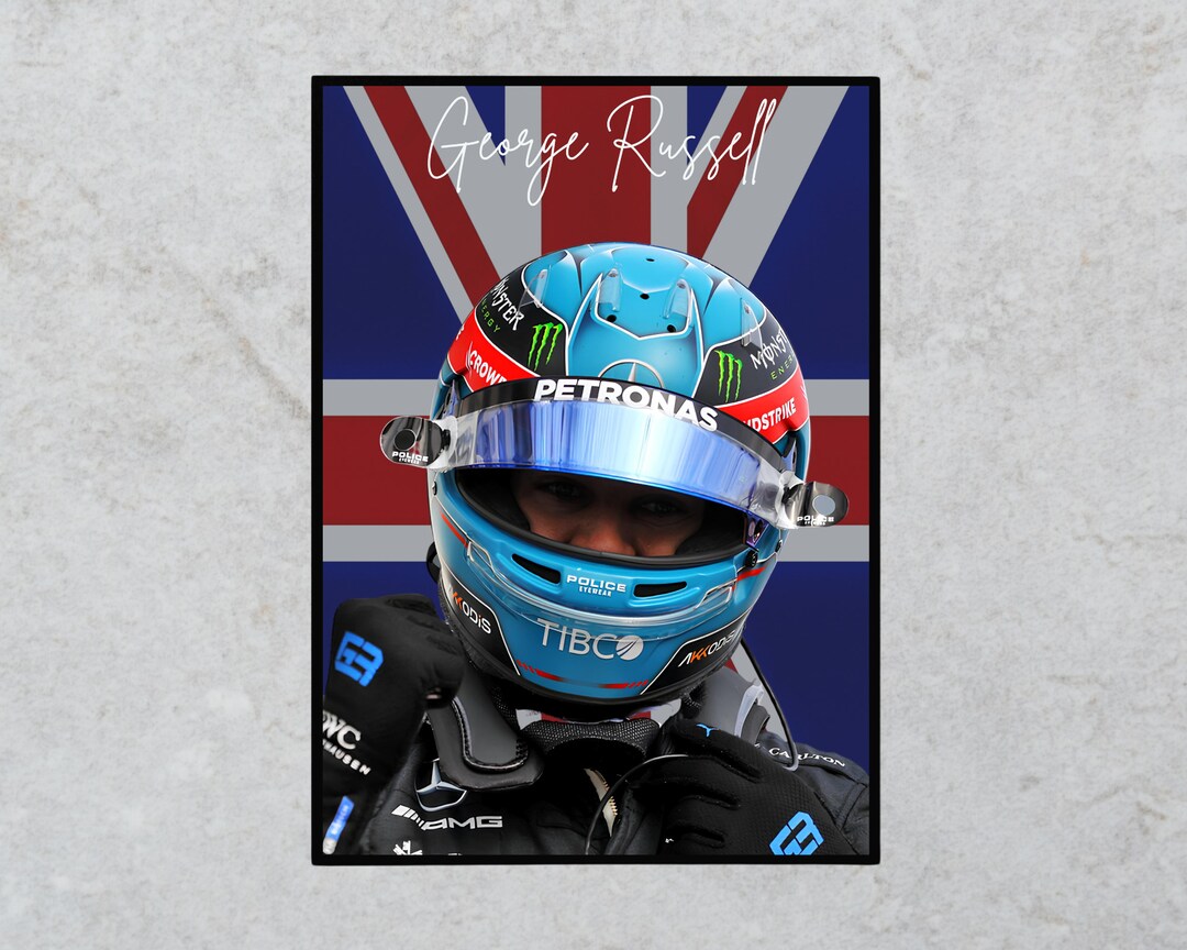 George Russell Print Instant Download Wall Art Poster F1 Great Britain ...