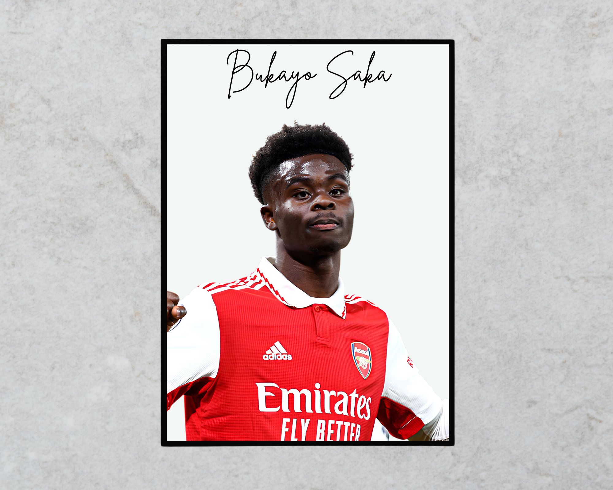 Bukayo Saka Print Instant Download Wall Art Poster Football Soccer ...