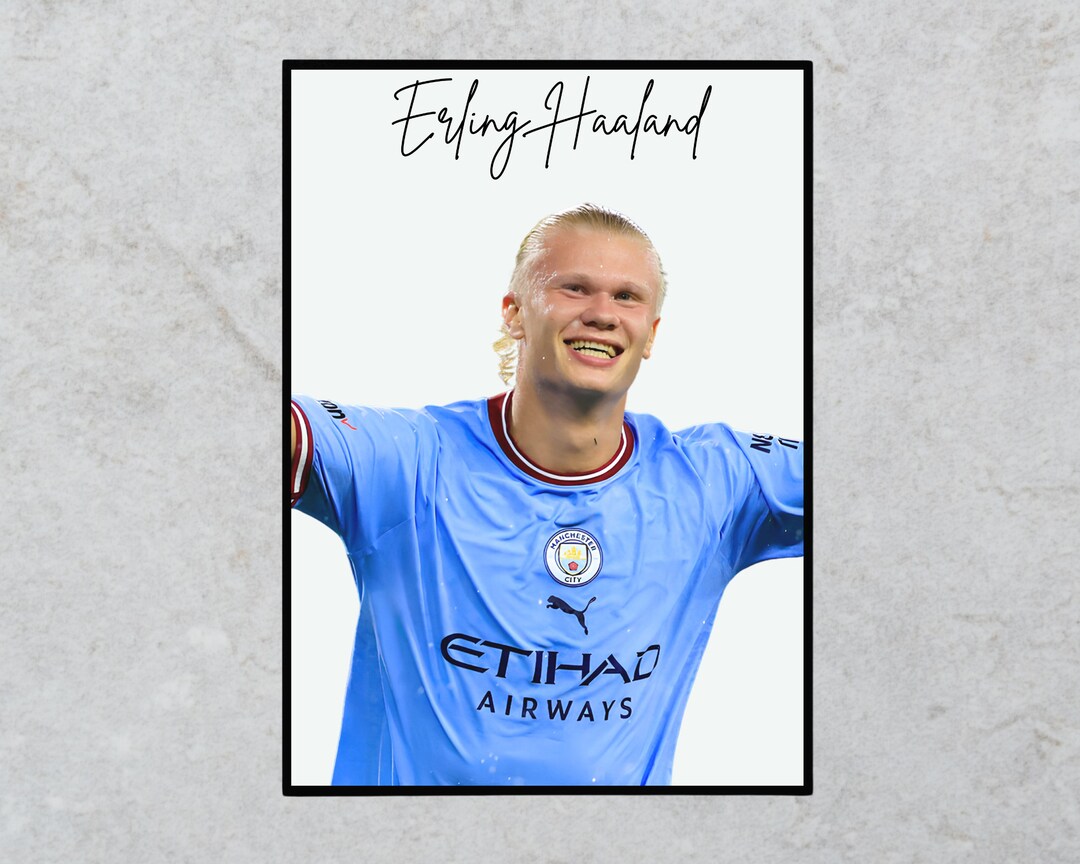 Erling Haaland Print Instant Download Wall Art Poster Football Soccer ...