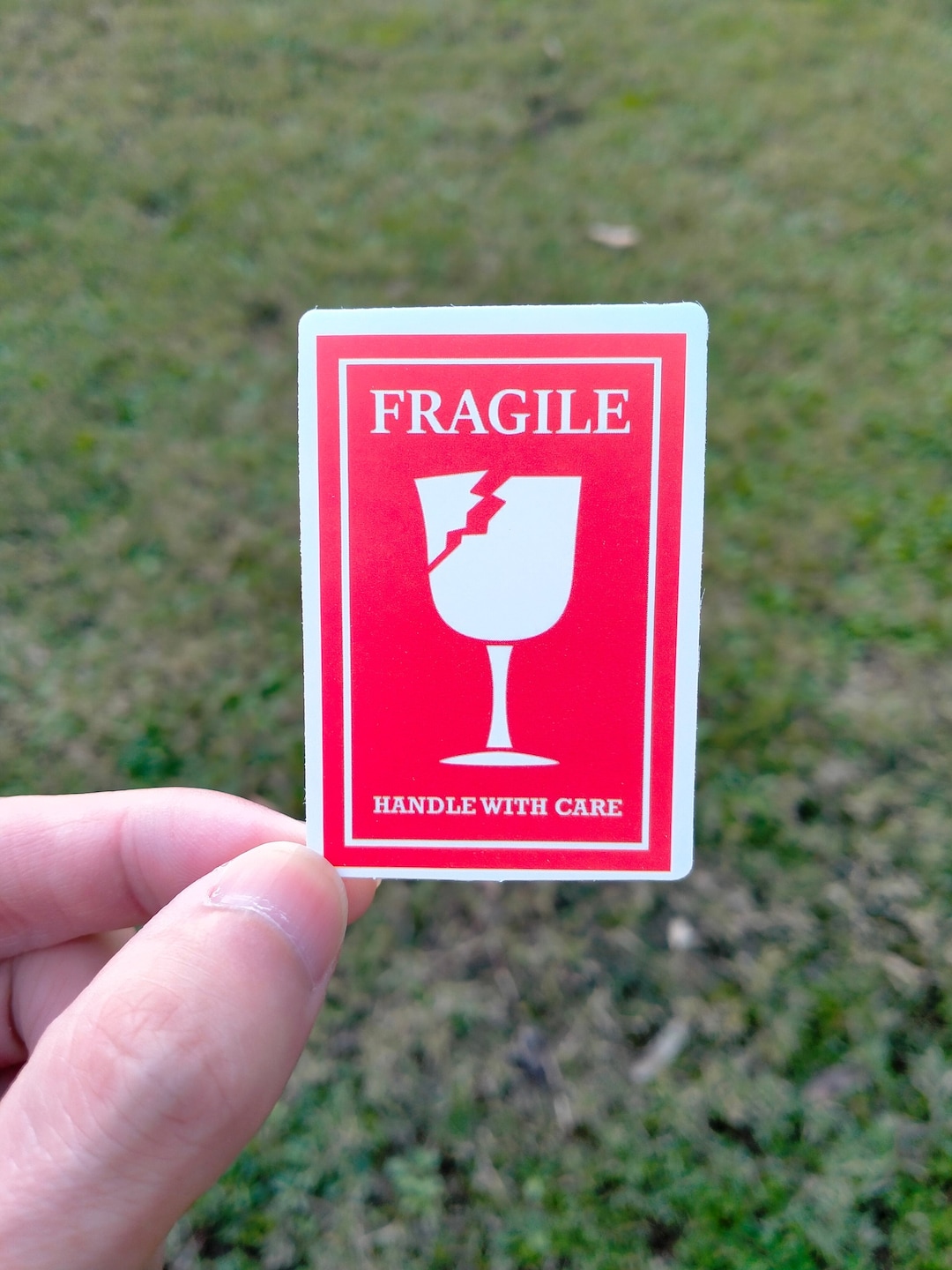 Fragile Handle With Care Sticker Laptop, Water Bottle, Journal, Diary ...