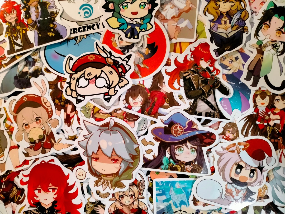 50pcs Genshin Impact Sticker Pack II Laptop, Phone, Journal, Diary ...