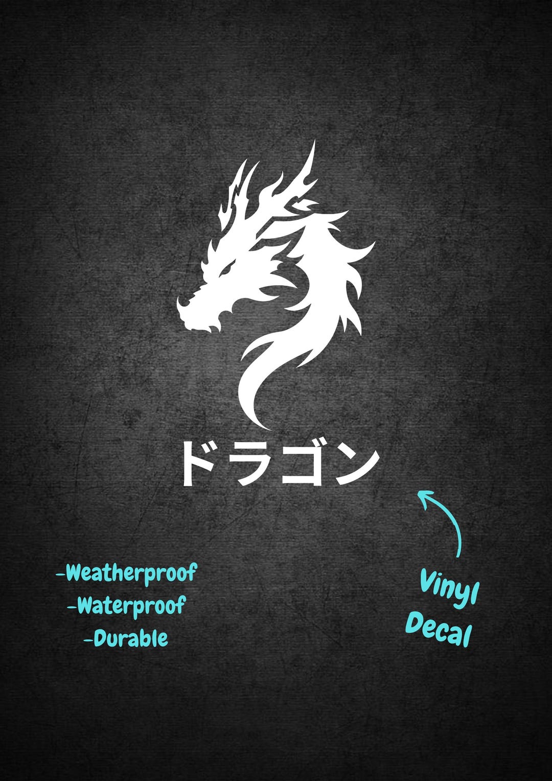 JDM Dragon Vinyl Car Decal Japanese Inspired Sticker Decals - Etsy