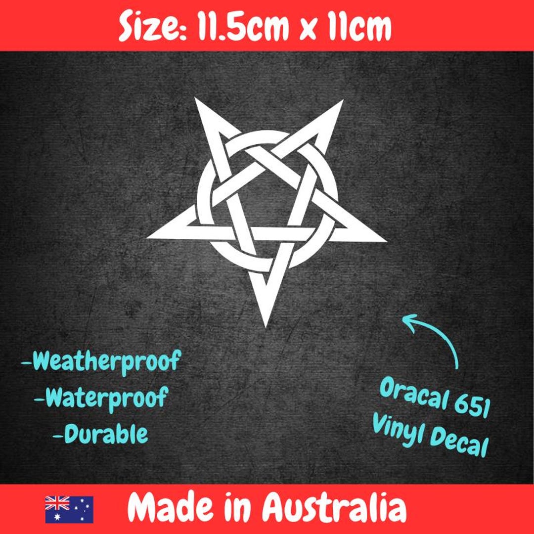 Pentagram Vinyl Stickers | JDM Inspired Car Bumper Accessories | Oracal ...