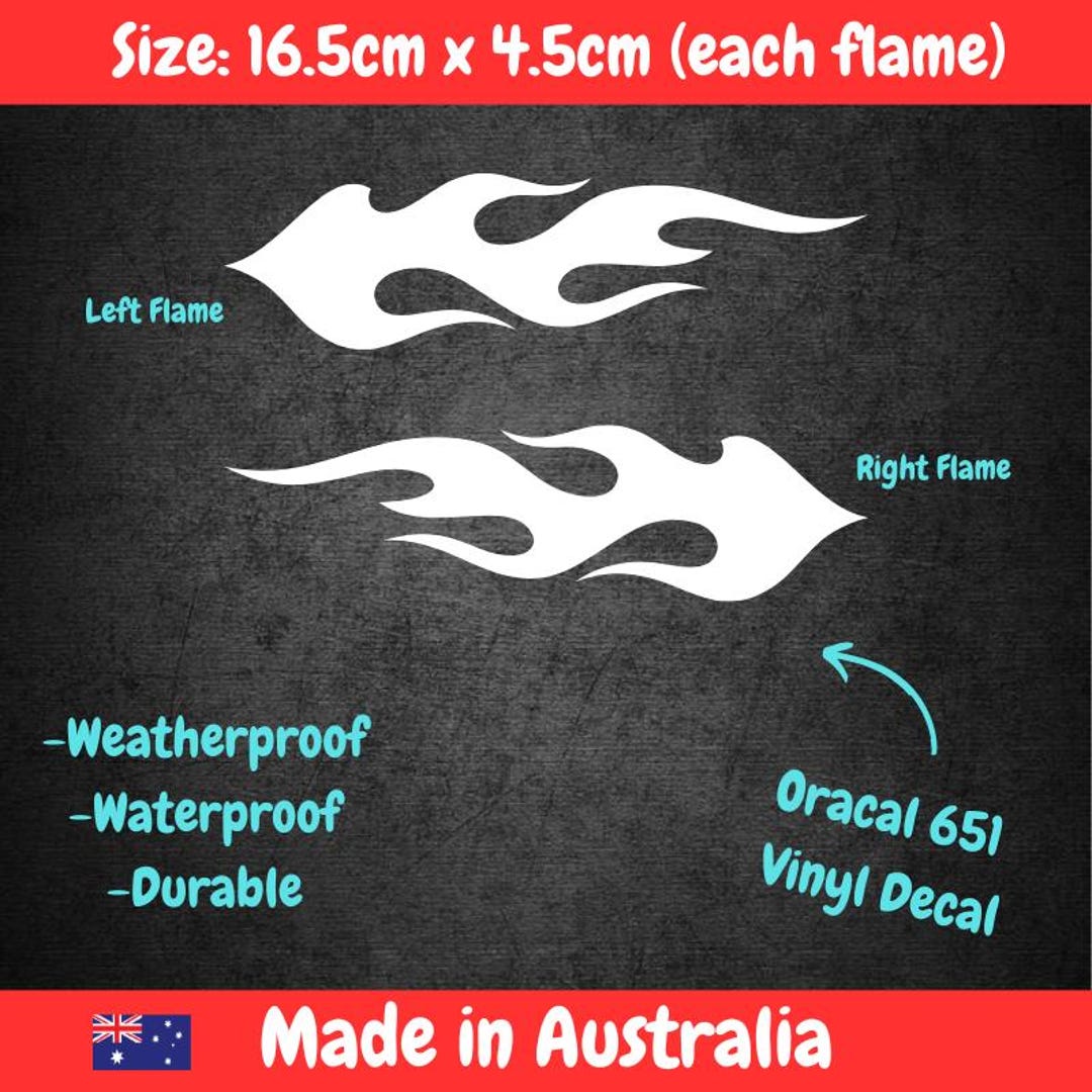 Twin Flame Fire Vinyl Stickers | JDM Inspired Car Bumper Accessories ...
