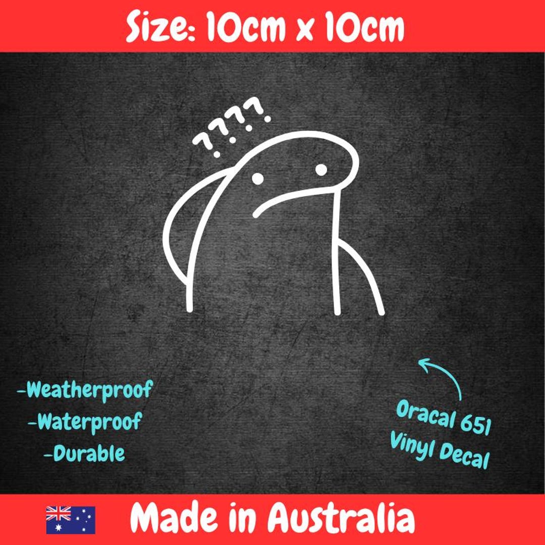 Confused Stick Figure Vinyl Bumper Stickers | JDM Inspired Car ...