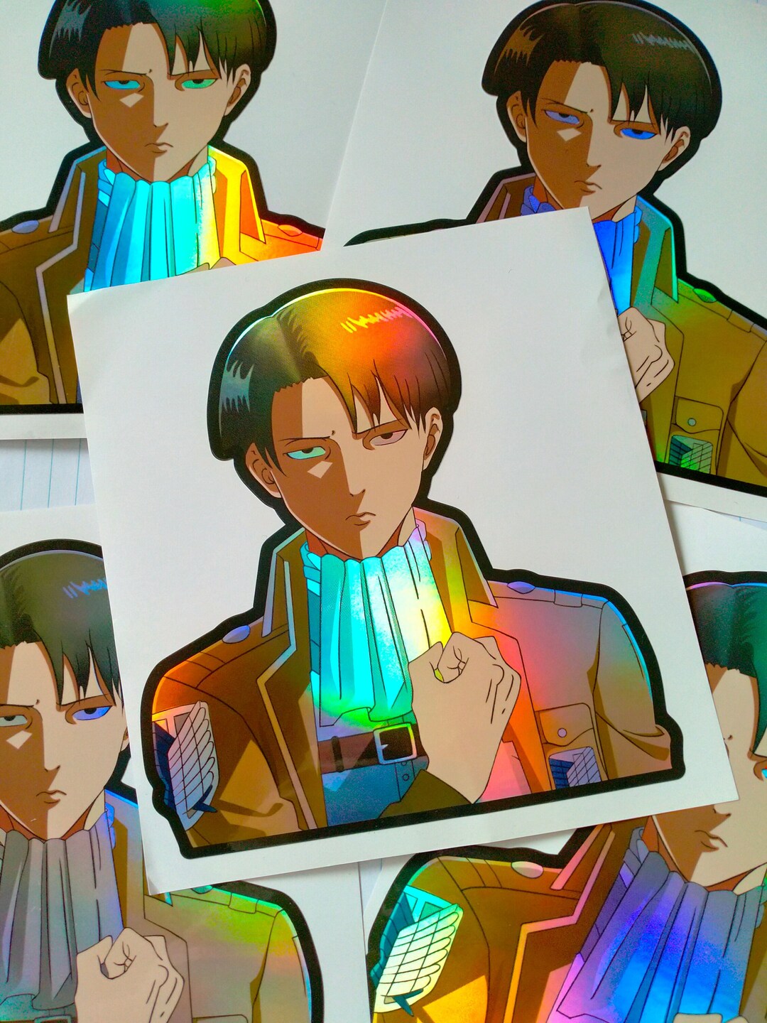 Scout's Captain Holographic Decal Anime Sticker laptop, Car, Journal ...