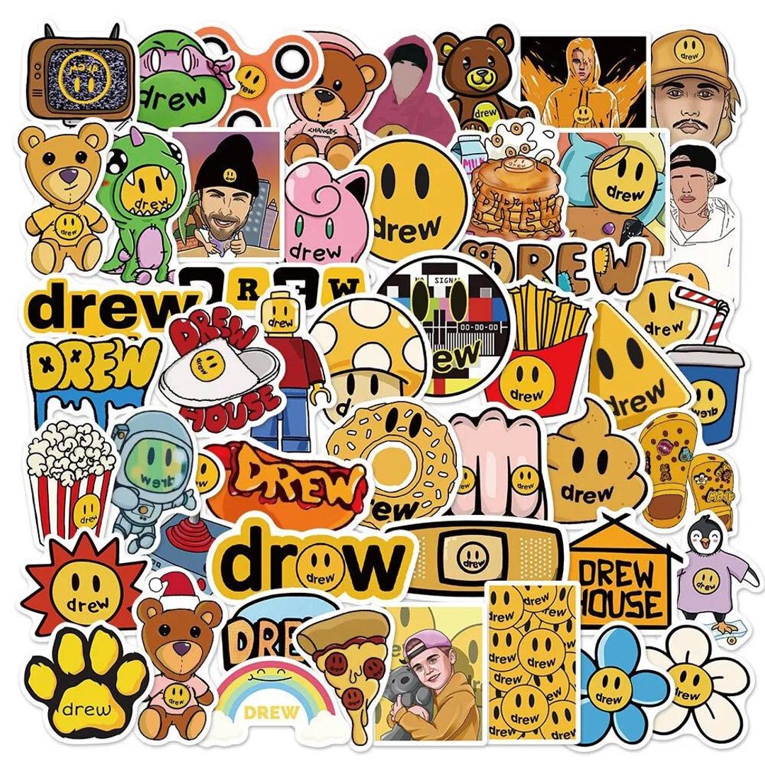 50pcs Drew House Sticker Pack Laptop, Phone, Journal, Diary, Scrapbook ...