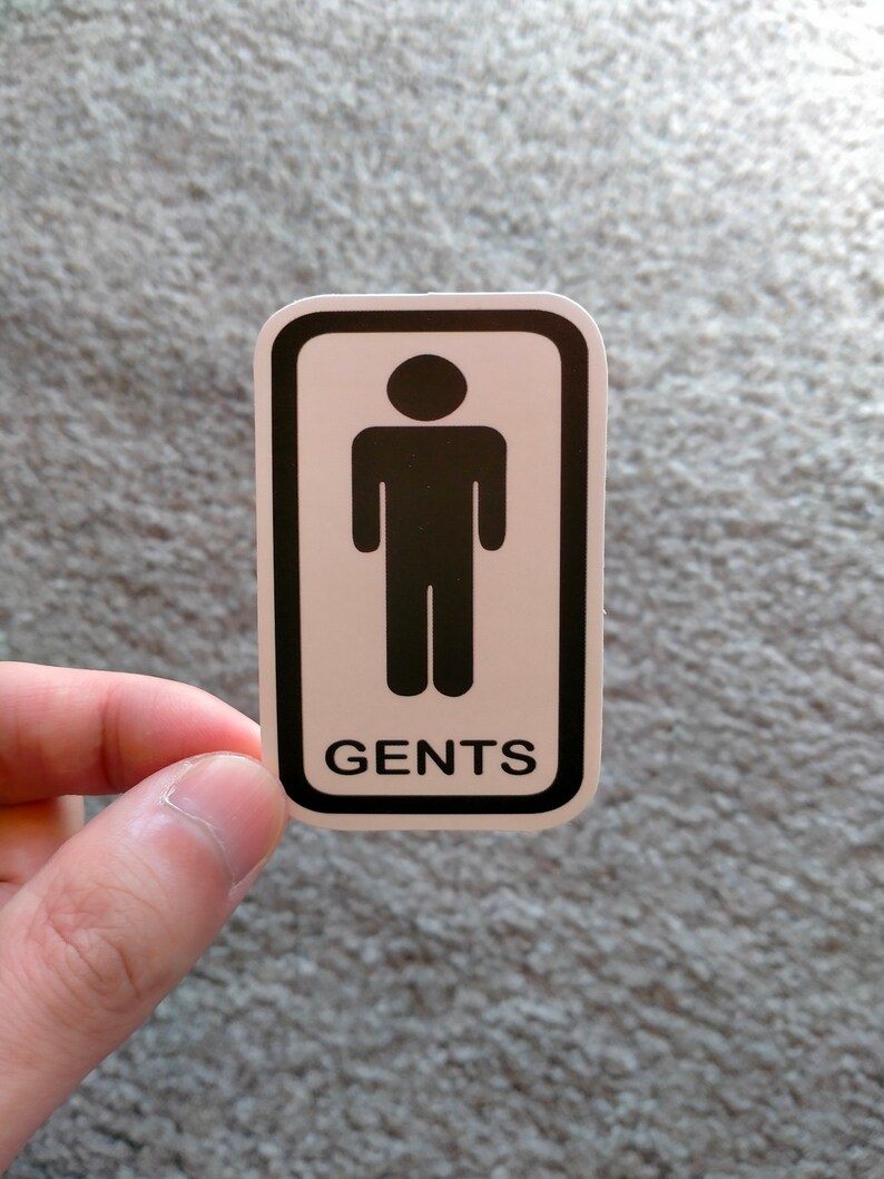Ladies & Gents Sign Sticker Laptop, Water Bottle, Journal, Diary ...