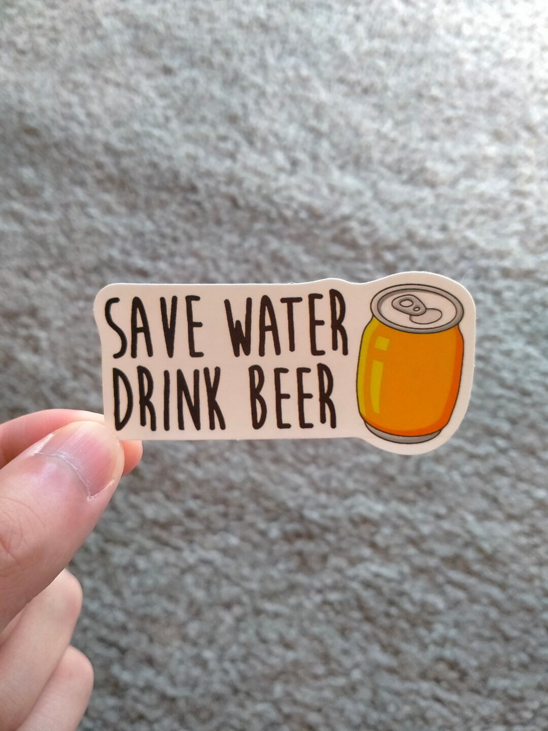 Save Water Drink Beer Sticker Laptop, Water Bottle, Journal, Diary ...