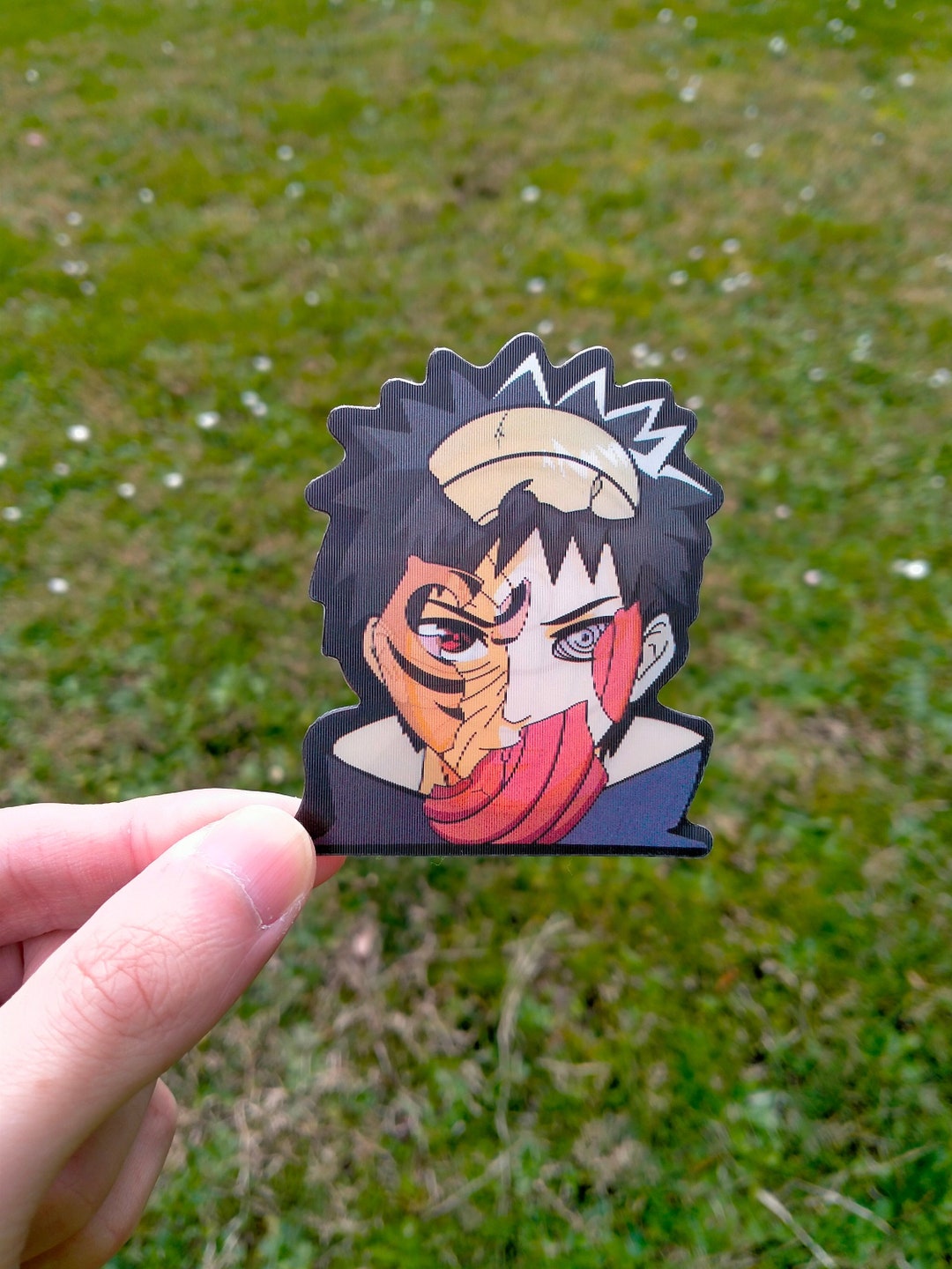 Spiral Mask 3D Anime Motion Sticker Laptop, Phone, Journal, Diary ...