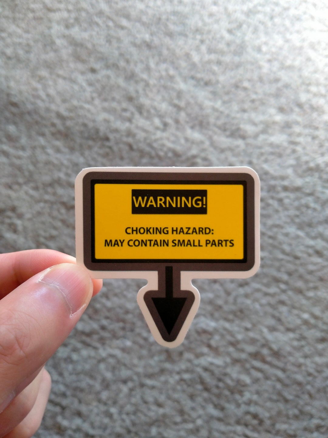 Choking Hazard Warning Sticker Laptop, Water Bottle, Journal, Diary ...