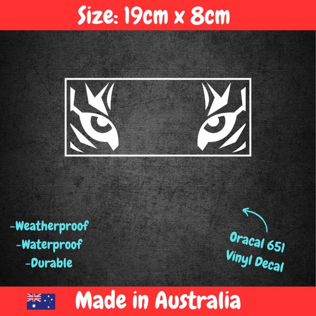 Tiger Eyes Peeker Vinyl Sticker | JDM Inspired Car Bumper Accessories ...