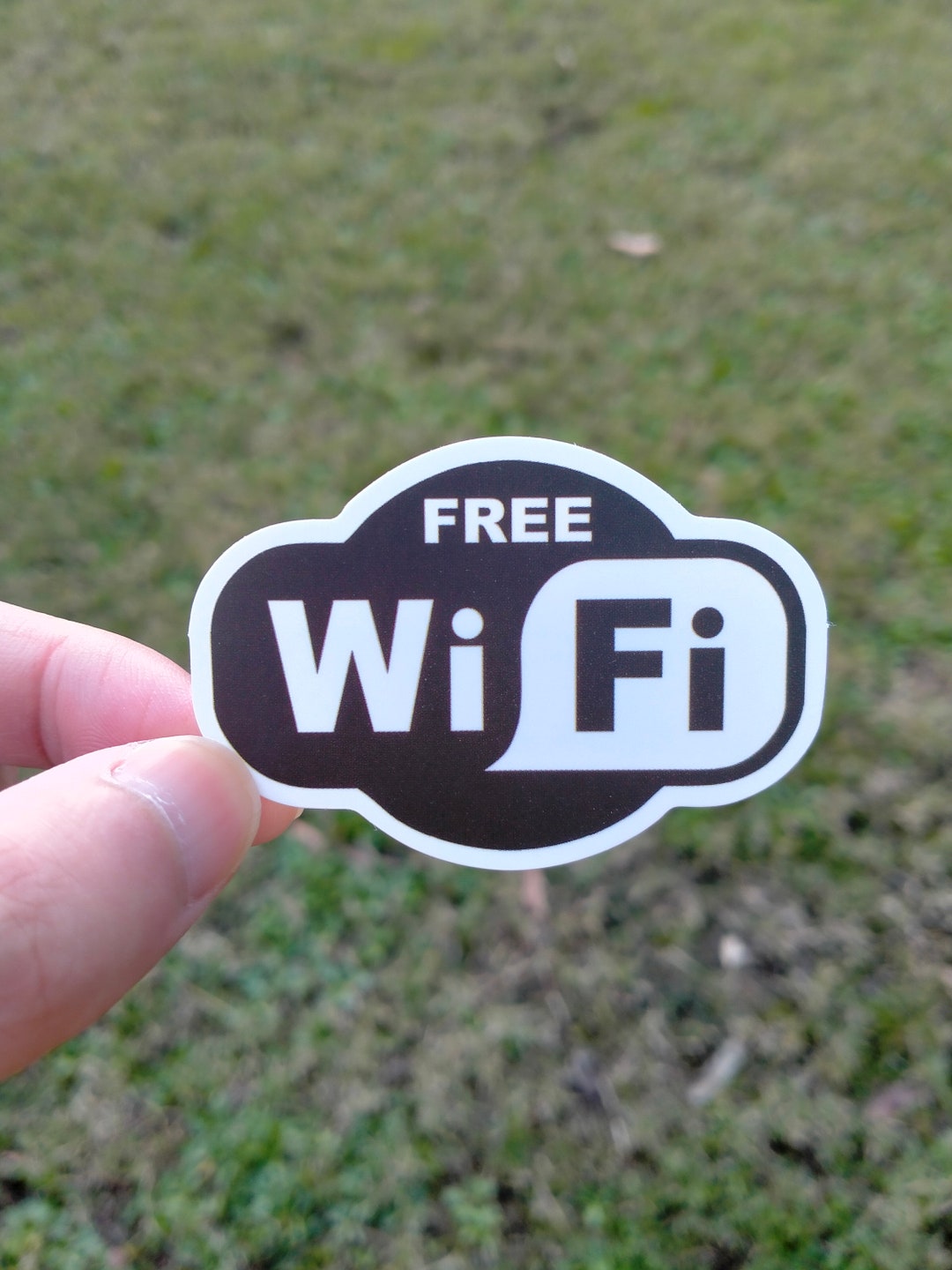 Free Wifi Sign Sticker Laptop, Water Bottle, Journal, Diary, Scrapbook ...