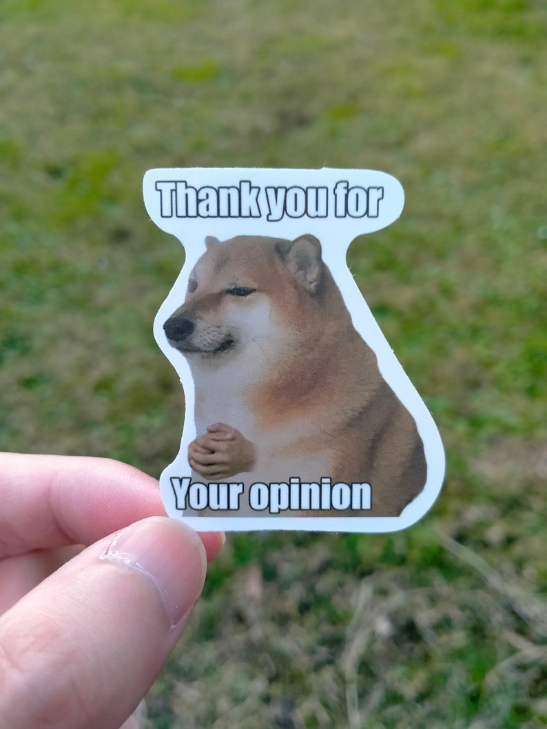 Funny Dog Meme Sticker Laptop, Water Bottle, Journal, Diary, Scrapbook ...