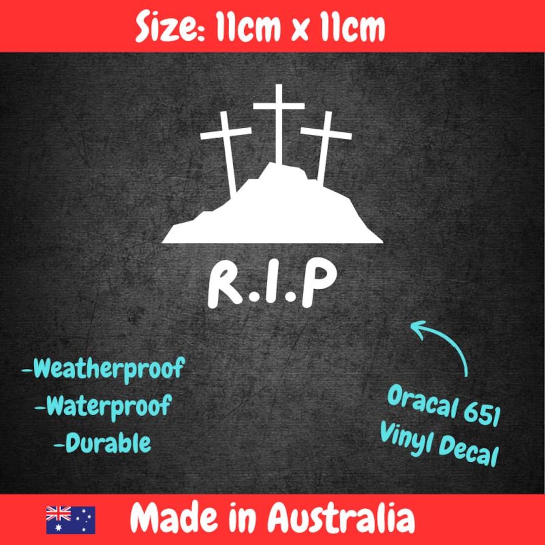 Cemetery Vinyl Sticker | JDM Inspired Car Bumper Accessory | Oracal 651 ...