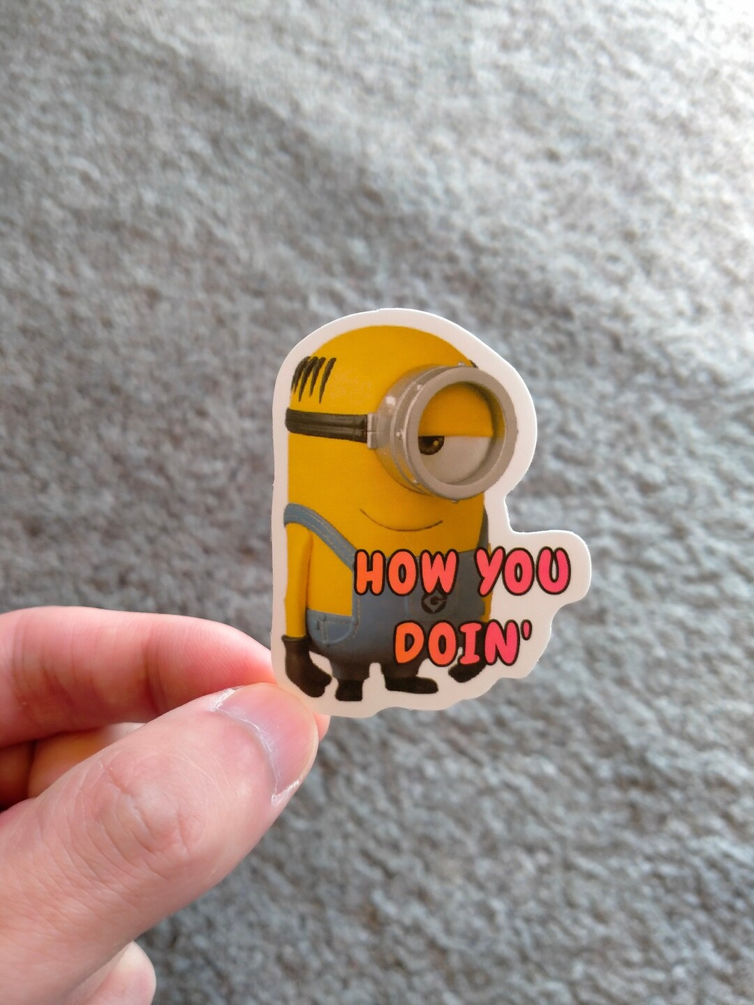 Funny Minion Meme Sticker Laptop, Water Bottle, Journal, Diary ...