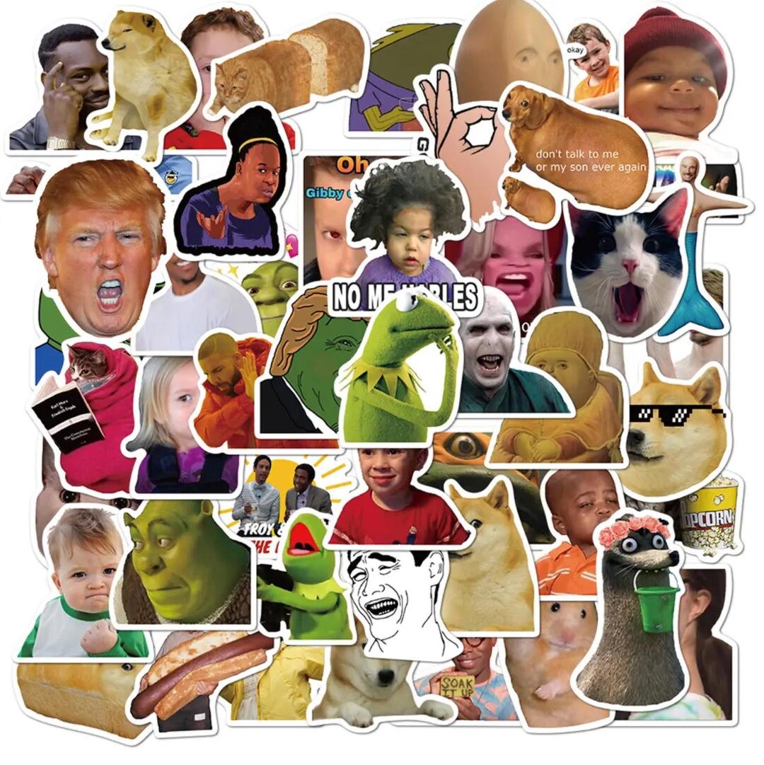 50pcs Internet Memes Sticker Pack Laptop, Phone, Journal, Diary ...