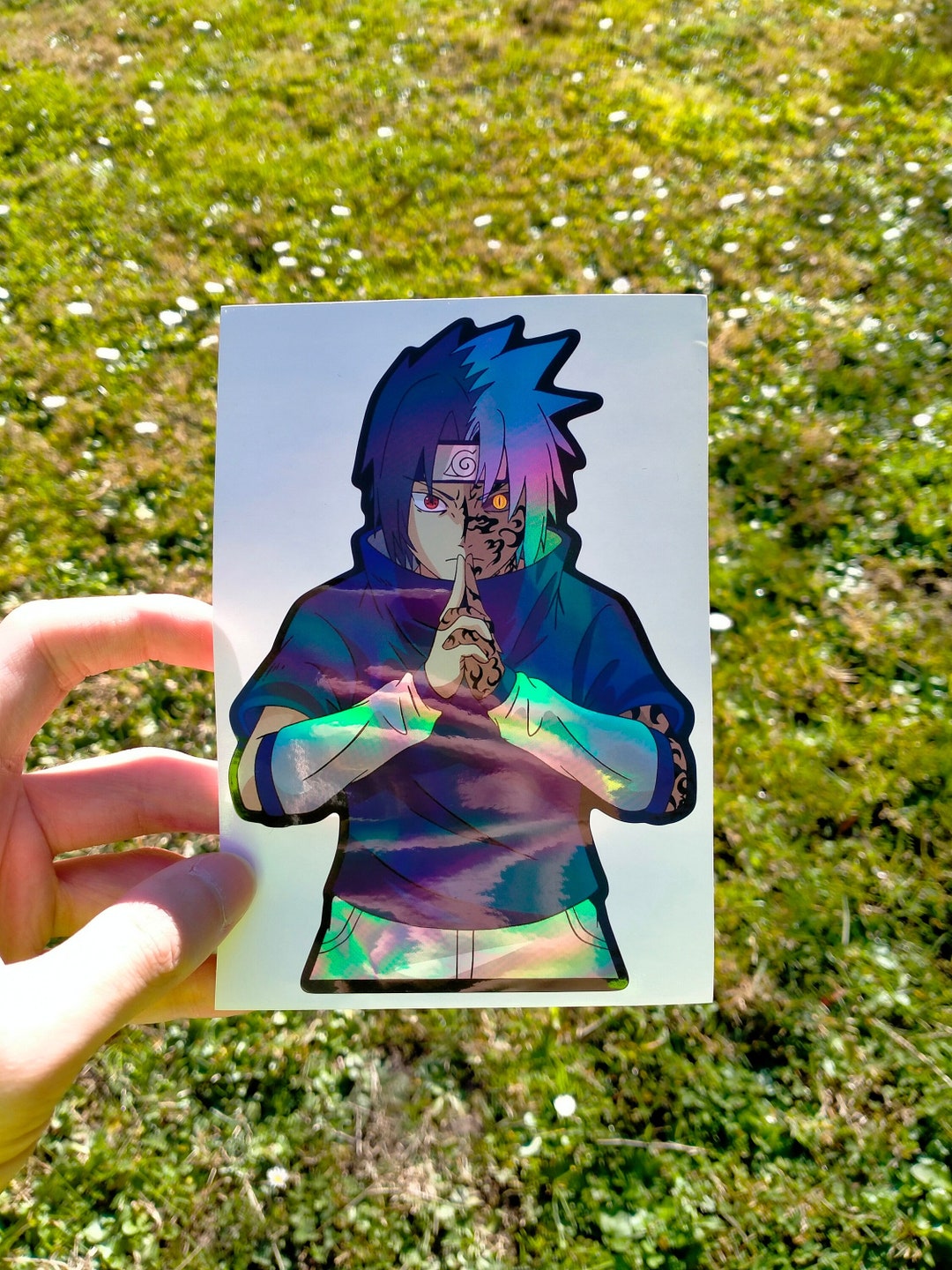 Curse Mark Holographic Decal Anime Sticker laptop, Car, Journal, Diary ...