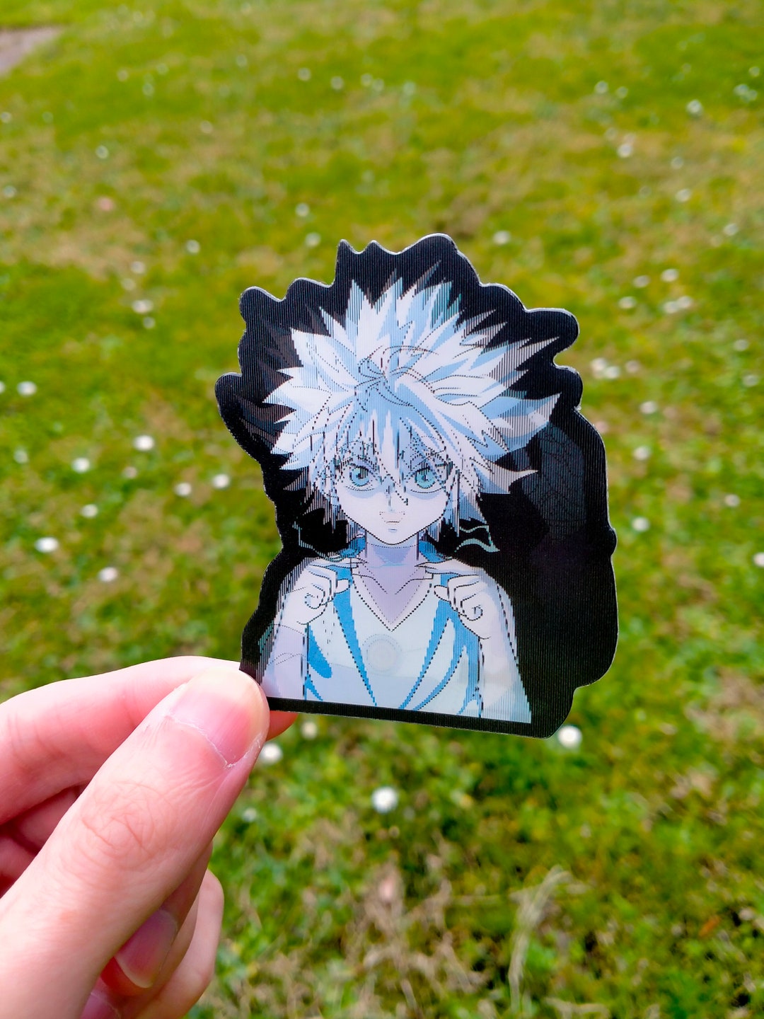 3D Anime Motion Sticker | Killua Zoldyck Laptop Decal - Etsy