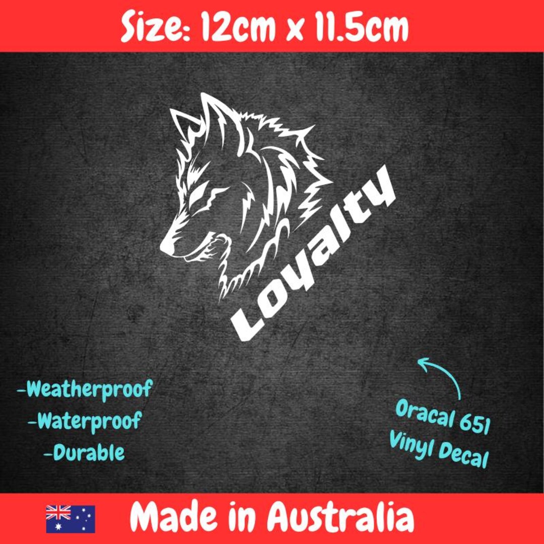 Loyalty Wolf Vinyl Sticker | JDM Inspired Car Bumper Accessories ...