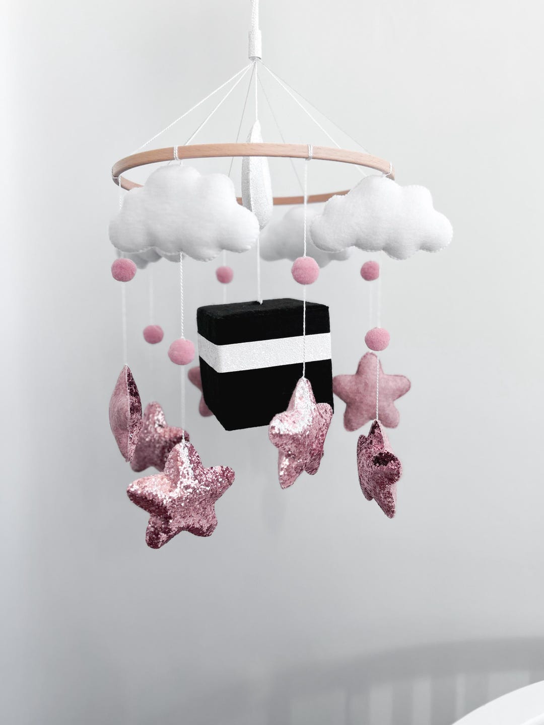 Kaaba Crib Toy, Islamic Mobile for Baby Girl, Muslim Baby Gift, Felt ...