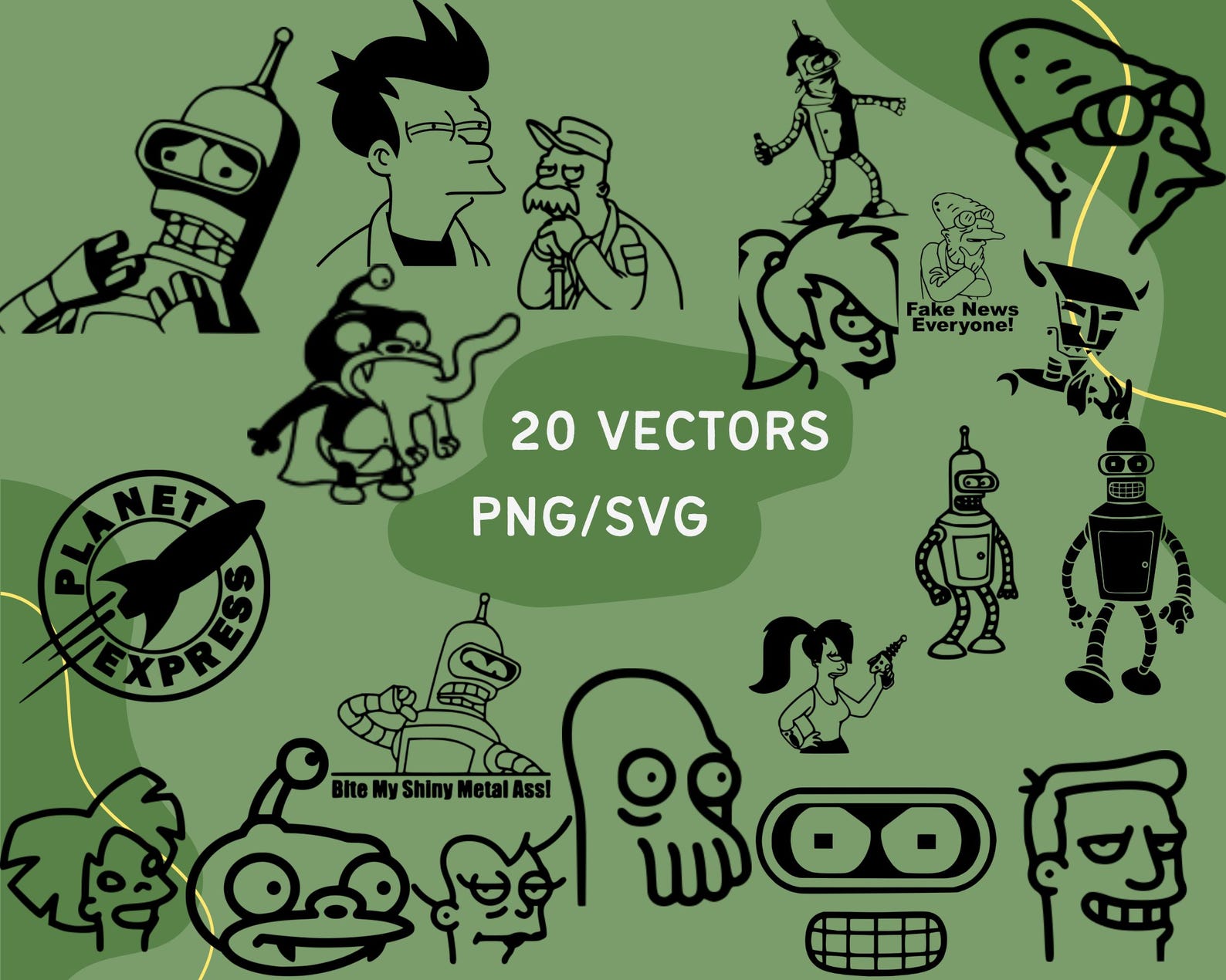 Future Space Cartoon SVG Bundle, Retro Space Vector Pack, SVG, PNG, Sci ...