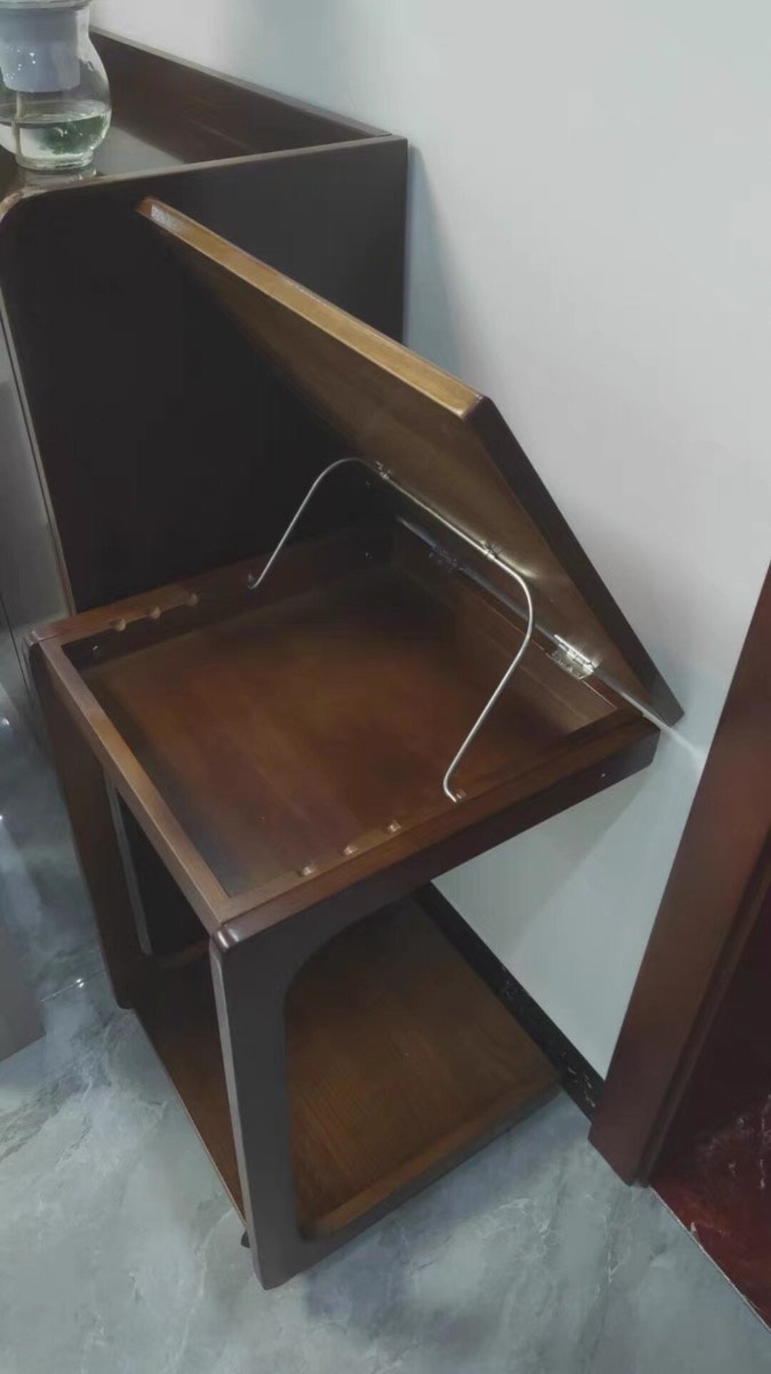 Solid Wood Sofa Edge Table Movable Flip Over Bedside Table - Etsy