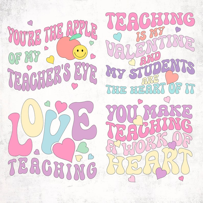 Teacher Valentine Svg Bundle, Teacher Valentine Shirt Svg, Teacher ...